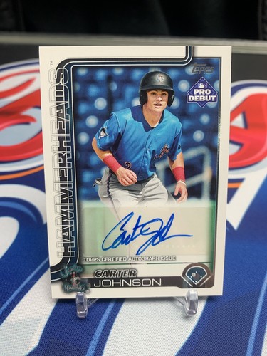 Carter Johnson 2025 Topps Pro Debut Autographed Card PD-187 | eBay