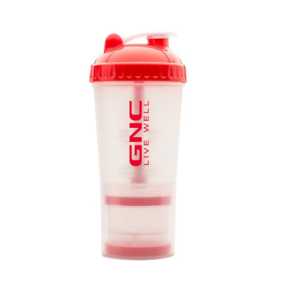 GNC Shaker Bottle Plus Durable High Quality Protein Shakes Mixing 24oz ...