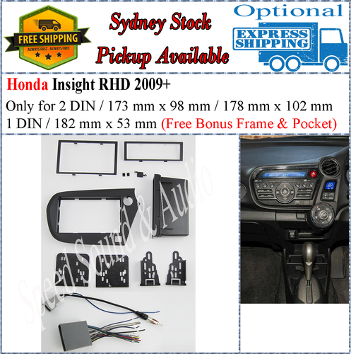 Harness+Fascia facia Fits Honda Insight 2009+ RHD Single Double One Two ...