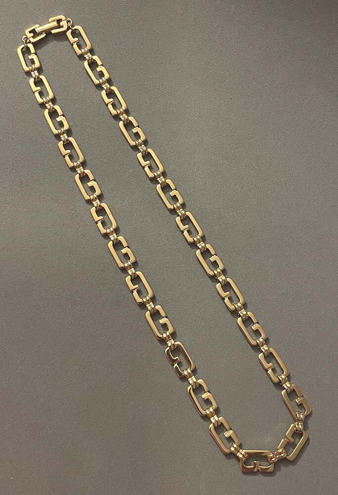 Rare Vintage Signed GIVENCHY Signature G Logo Link Go… - Gem