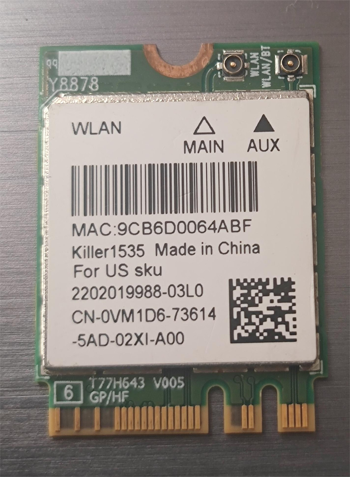 Dell Alienware wireless card Killer 1535 QCNFA364A VM1D6 | eBay