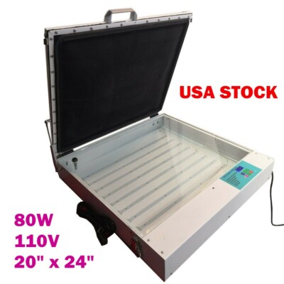 US-20" x 24" 80W Vacuum LED UV Exposure Unit Precise Silk Screen ...