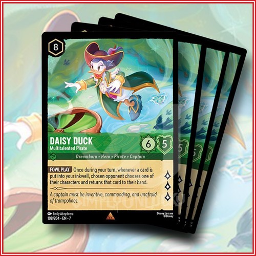 Disney Lorcana: Daisy Duck Multitalented Pirate 108/204 Rare x4 | eBay
