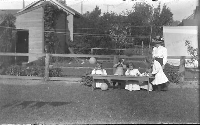 3x5.5 Original Glass Negative Historic Woman with Children 1889 ...