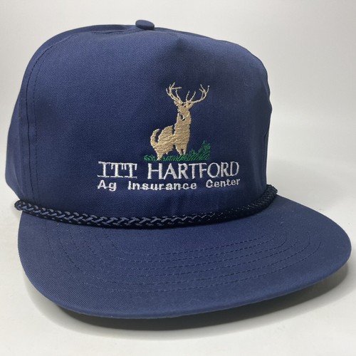 Vtg ITT Hartford Ag Insurance Center Trucker Farmer Hat Cap Embroidered ...