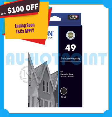 Epson #49 Black Ink Cartridge for XP-2205, XP-4205 Printer C13T10E192 ...