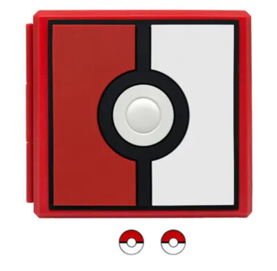 12 Slot Pokemon Poke Ball Themed Game Case for Nintendo Switch Game ...
