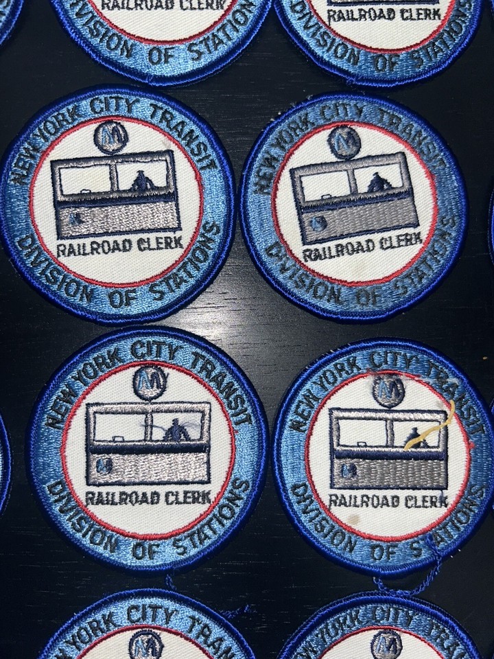 25 Obsolete New York City Transit Subway Railroad Clerk Patches Unused ...