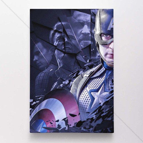 Captain America Poster Canvas Avengers Movie MCU Steve Rogers Marvel ...