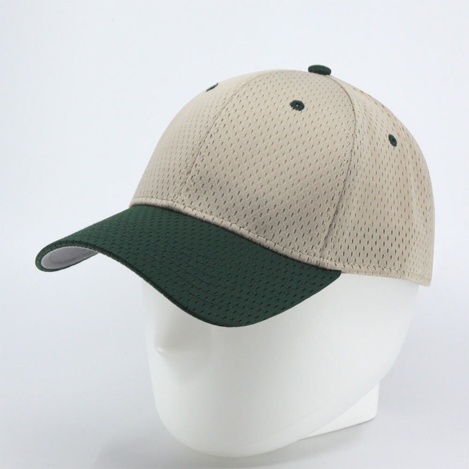 New Cool Mesh Sports Baseball Curved Structured Cap Orange Red Blue ...