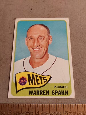 1965 Topps Baseball No 205 Warren Spahn New York Mets | eBay