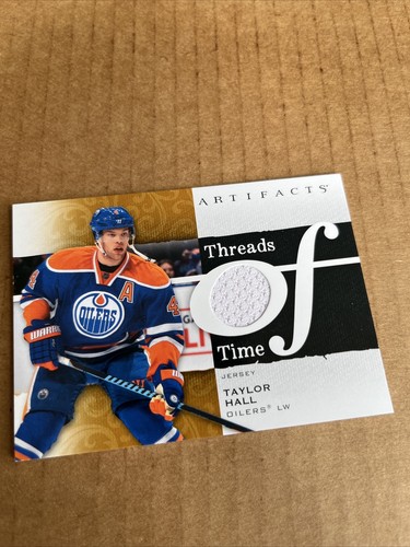 2021-22 UD Artifacts Threads JSY PATCH Taylor Hall #TT-TH Oilers Hockey ...