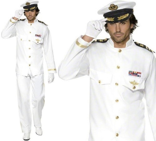 80s 1980s Deluxe Sailor Captain Officer Fancy Dress Costume Outfit by ...