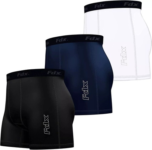 3 Pack of Men’s Boxer Shorts Breathable Lycra Compression Trunk Pant ...