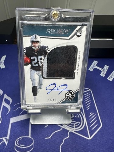 Josh Jacobs Panini Limited Football RPA /49 Dual Patch | eBay