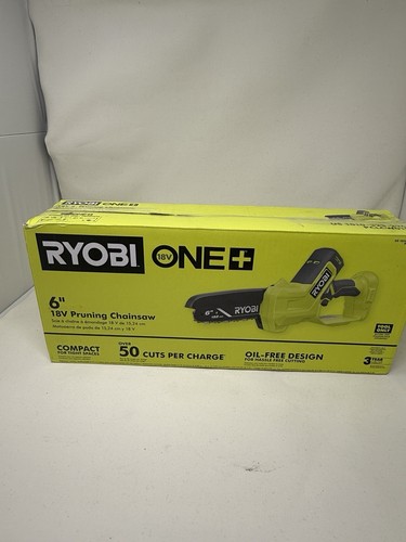 Ryobi PCLCW01B 18V ONE+ 6-inch Cordless Portable Pruning Chainsaw (TOOL ...