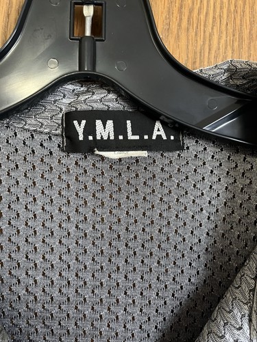 Vintage YMLA Shirt MENS L Button Up Short Sleeve Metallic Retro Made In ...