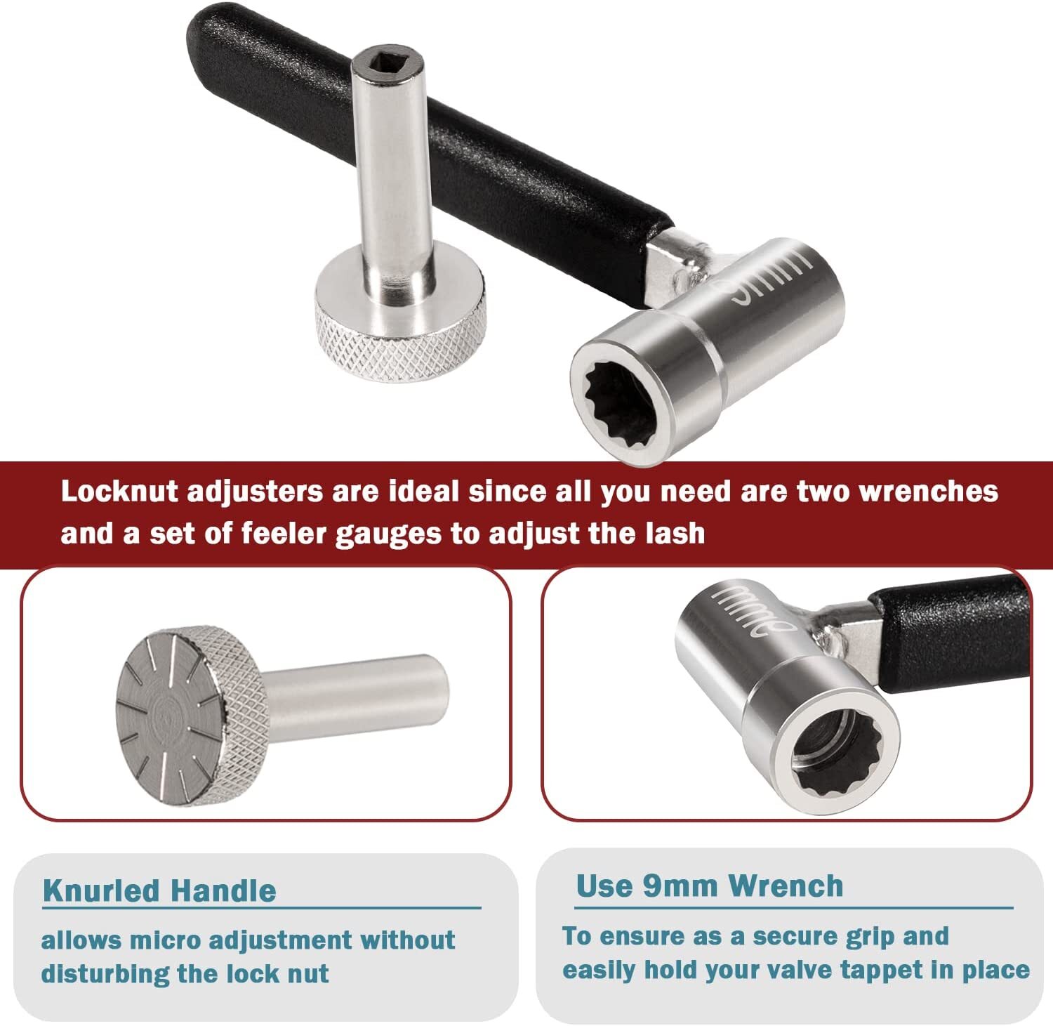 Valve Tappet Adjusting Tools 3mm Square Adjuster With Wrench for ATVs ...