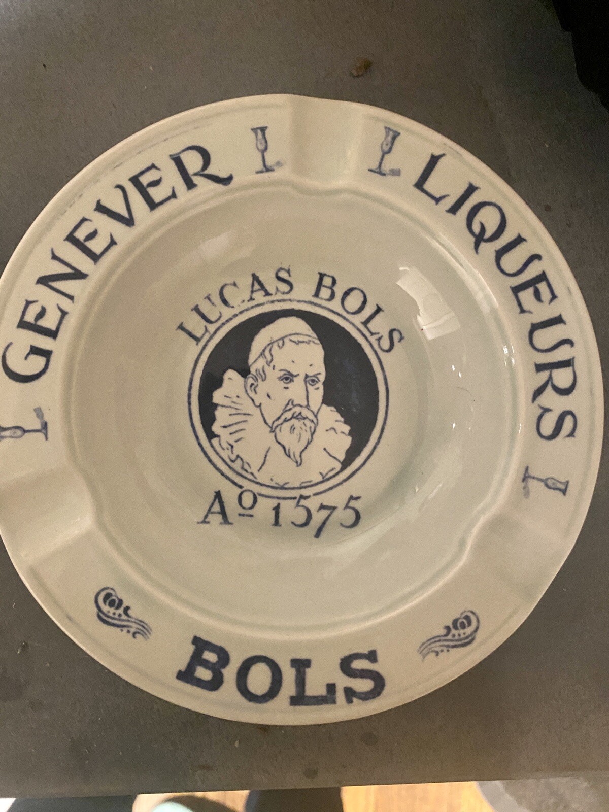 BOLS Genever Liqueurs Lucas Bols 1575 Porcelain Ashtray | eBay UK