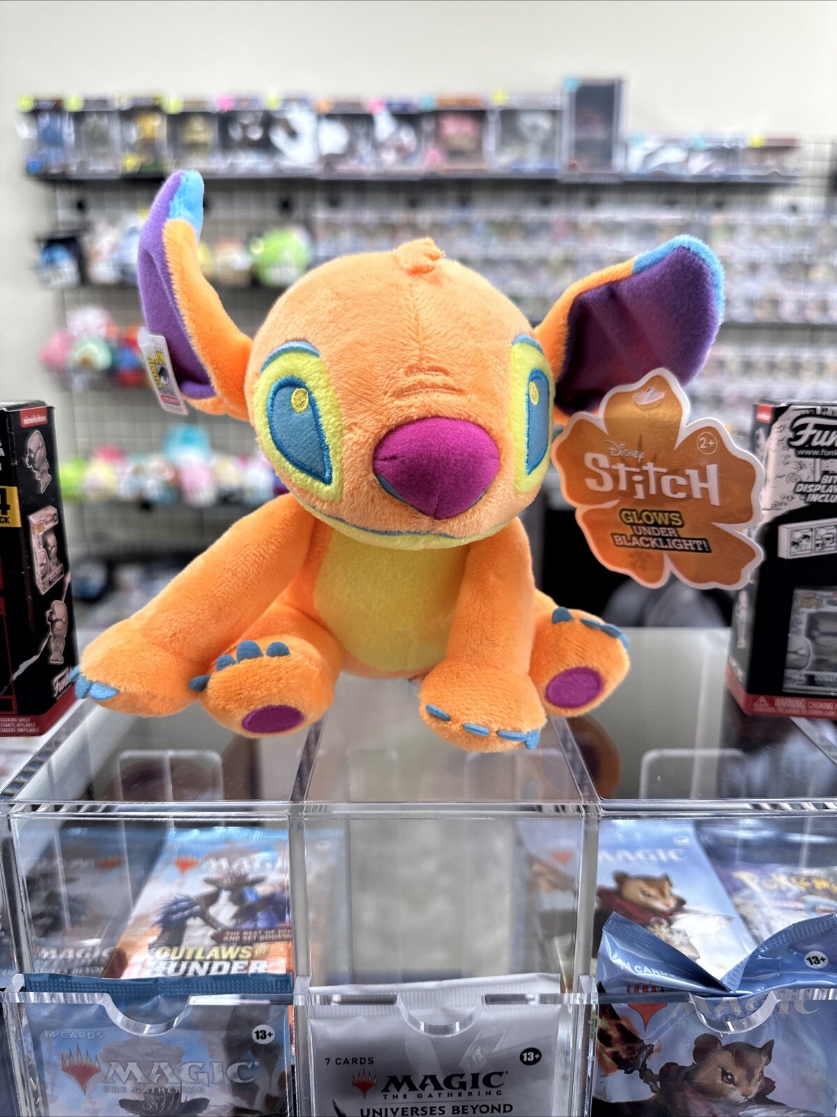 2023 UCC Exclusive Disney 6″ Black Light Plush Stitch (ORANGE ...