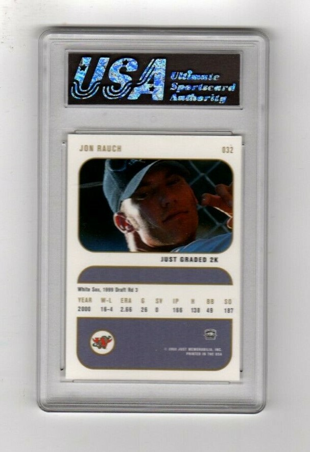 2000 Just Graded 2k #032 "JON RAUCH" minor league card USA Sportscards ...