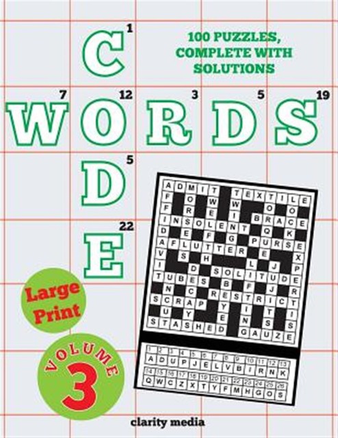Large Print Code Words: 100 New Code Word Puzzles, in Large Print by ...