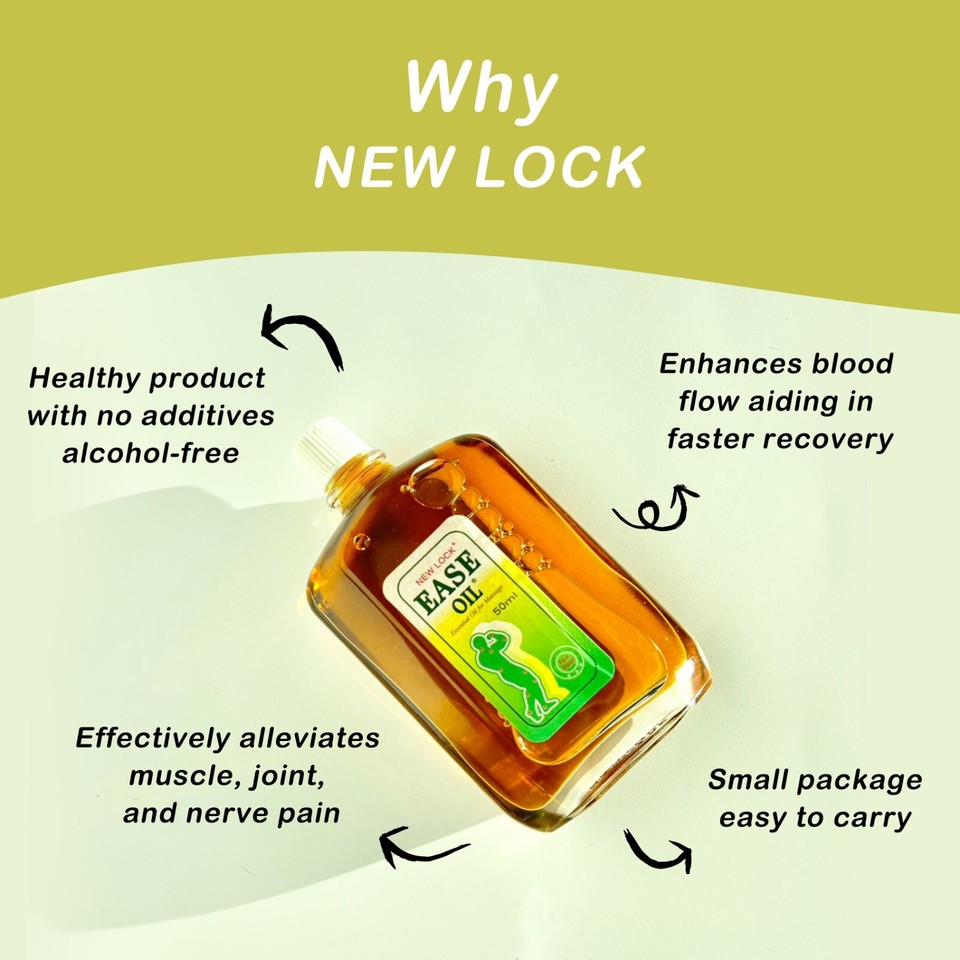 1 Pack of Genuine New Lock Ease Oil Essential Oil for massage Woodlock ...