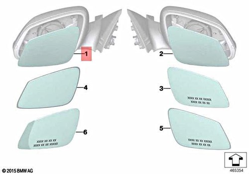 Genuine BMW X1 E84 X1 16d 16i Mirror Glass Heated Wide-Angle Left ...