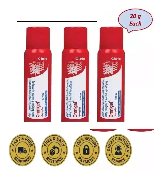 Omnigel Pain Relief Spray – Pack of 3 (20g Each) | Fast Action 2026 | eBay