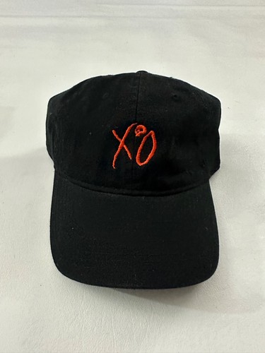 The Weeknd XO Aisia Embroidered Graphic Black Baseball Cap Hat One Size ...