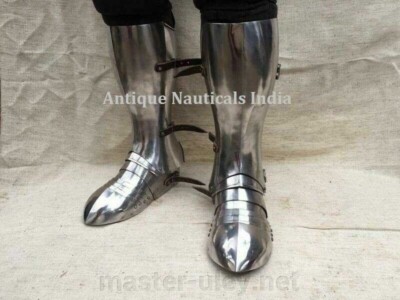 Medieval Pair Of Leg Greaves Knight Armor LARP Armor Leg Protection ...