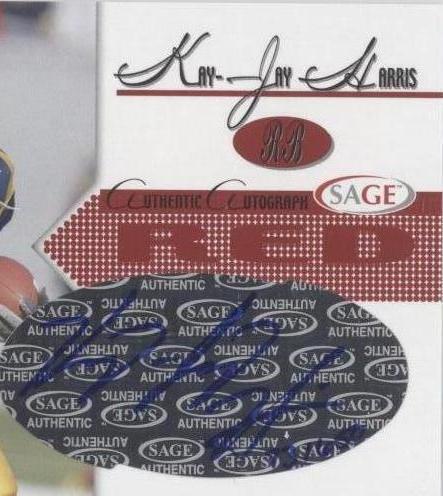 2005 SAGE - Autographs Kay-Jay Harris #A21 Red /650 (AU, RC) for sale ...