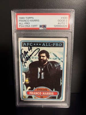 1980 Topps - Franco Harris #400 PSA 2 AUTOGRAPH PSA CERTIFIED 7 | eBay
