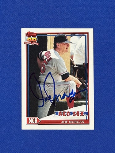 JOE MORGAN AUTOGRAPH 1991 TOPPS BOSTON RED SOX CARD #21 signed auto | eBay