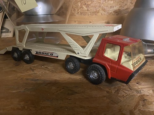 Bronco Gozan Spain Tonka Camion Porte Voiture tôle vintage tin toy ...