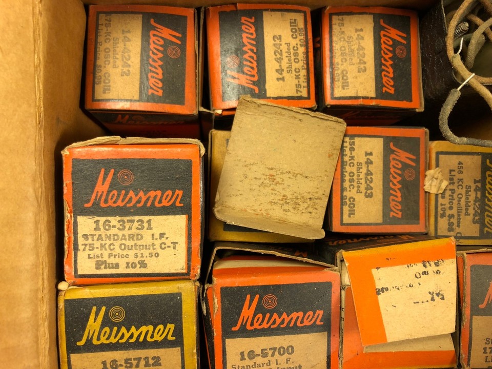 Lot of 29 NOS NIB vintage Meissner RF Coils 1940s 1950s for Ham Radios ...