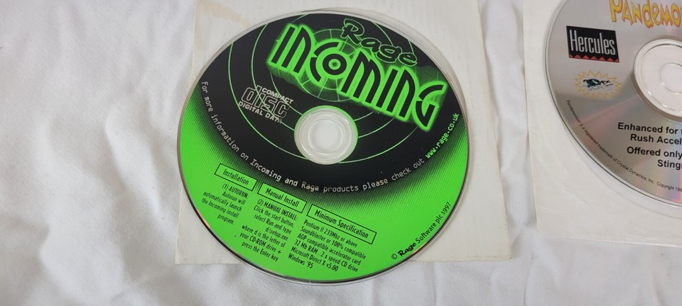 LOT of 10 vintage LOOSE PC Games CD Computer Game 90s x10 Hellcab Rage ...