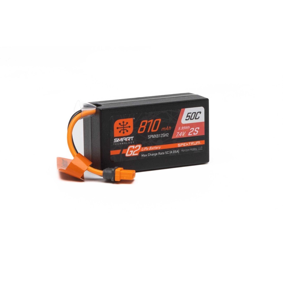 Spektrum 7.4V 810mAh 2S Smart G2 50C LiPo: IC2 Crawler Battery ...