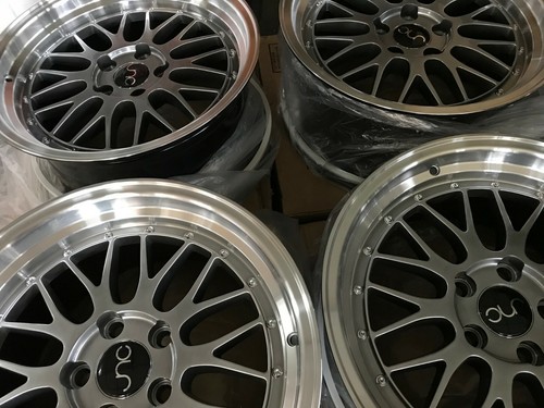 For Mercedes Benz R107 W124 R129 W201 S210 W211 17" Mesh Style Wheels ...