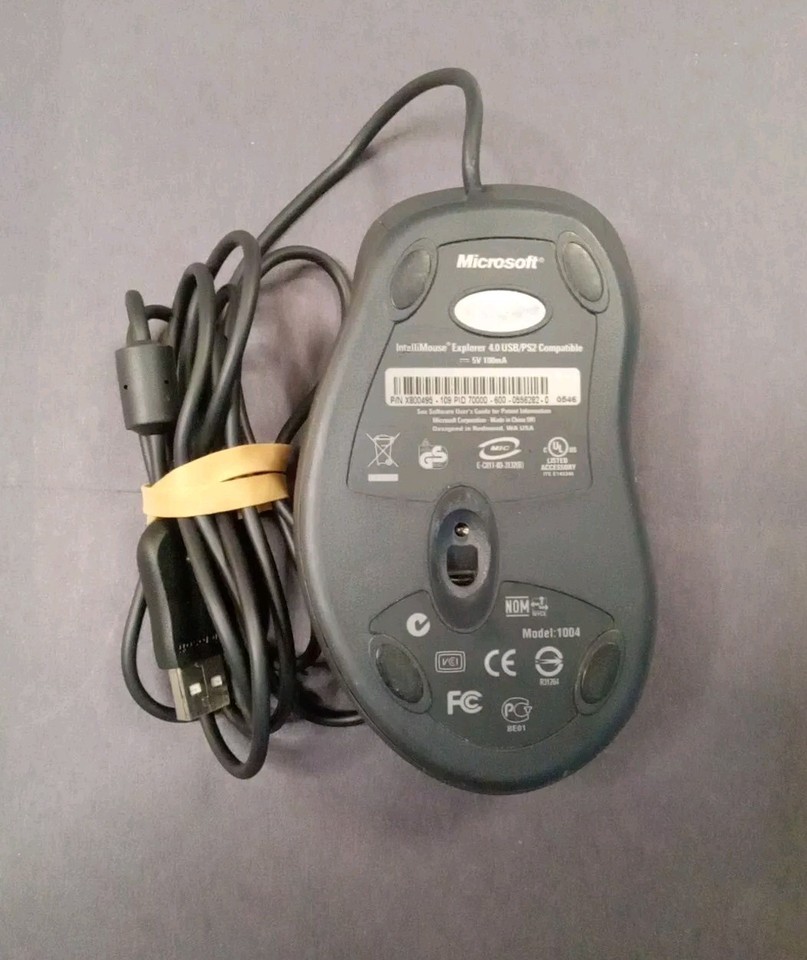 Microsoft IntelliMouse Explorer 4.0 a USB Model 1004 Silver 5 Button ...