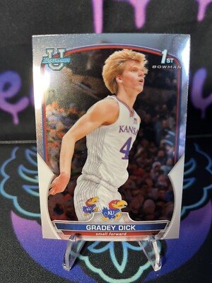 2022-23 Bowman Chrome University Gradey Dick 1st Base Card #4 - Kansas ...
