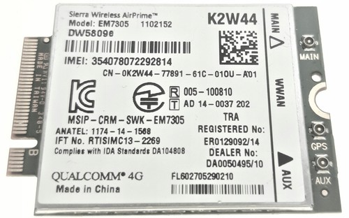 4G LTE modem DELL Latitude E7450 0K2W44 A | eBay
