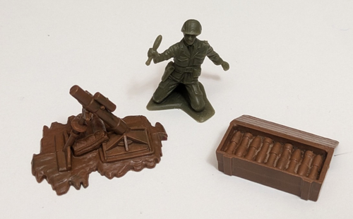 Marx Battleground Soldier, Mortar & Mortar Crate Vintage 1960s Playset ...