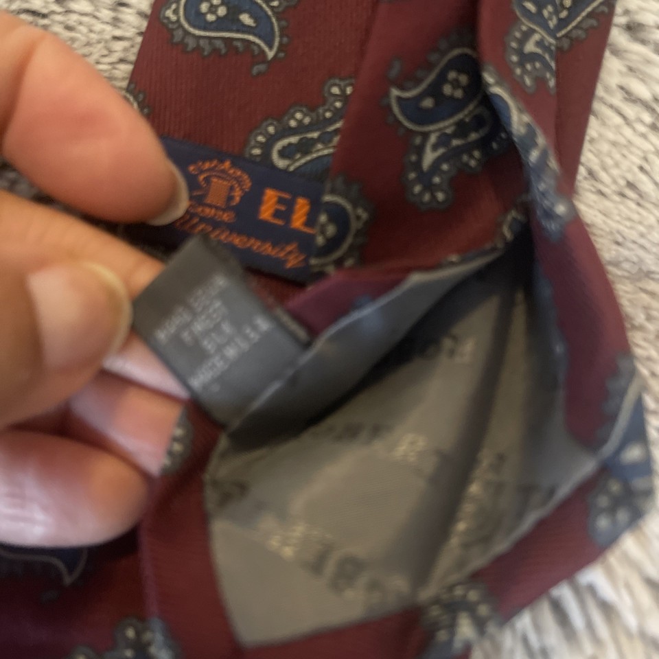Eljo's University of Virginia Men's Silk Tie Burgundy Paisley Tie USA Made | eBay