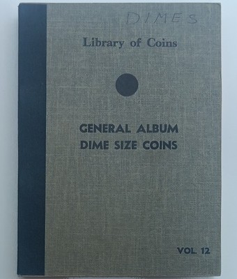Library Of Coins General Blank Dime 10c Ten Cents Size Stock Album VOL ...