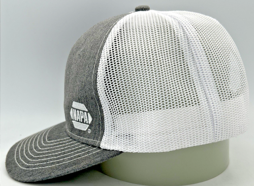 NAPA Grey White Mesh Back Snapback Hat Cap Embroidered Logo | eBay