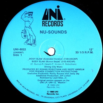 Nu-Sounds, Body Slam, (12"), NM or M-, 3603270171 | eBay
