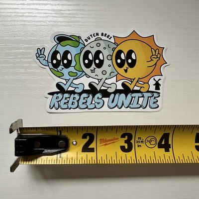 Dutch Bros Sticker April 2024 Solar Eclipse "Rebels Unite" Earth Moon ...