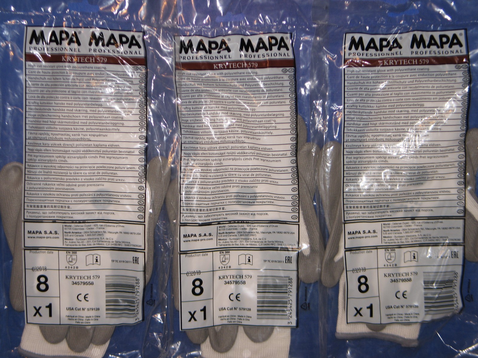 MAPA PROFESSIONAL KRYTECH 579 CUT ISOB 3-PAIR (SIZE 8) 03/2018 | eBay