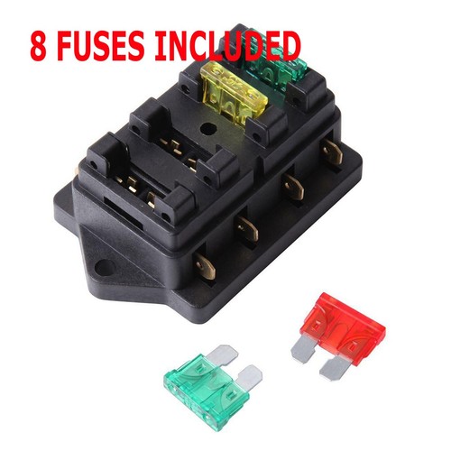 12V 24V Auto Car Power Distribution Blade Fuse Holder Box Block Panel ...